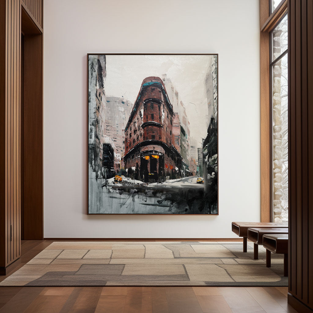 Architecture Paintings For Sale City Wall Art Large Skyline Art