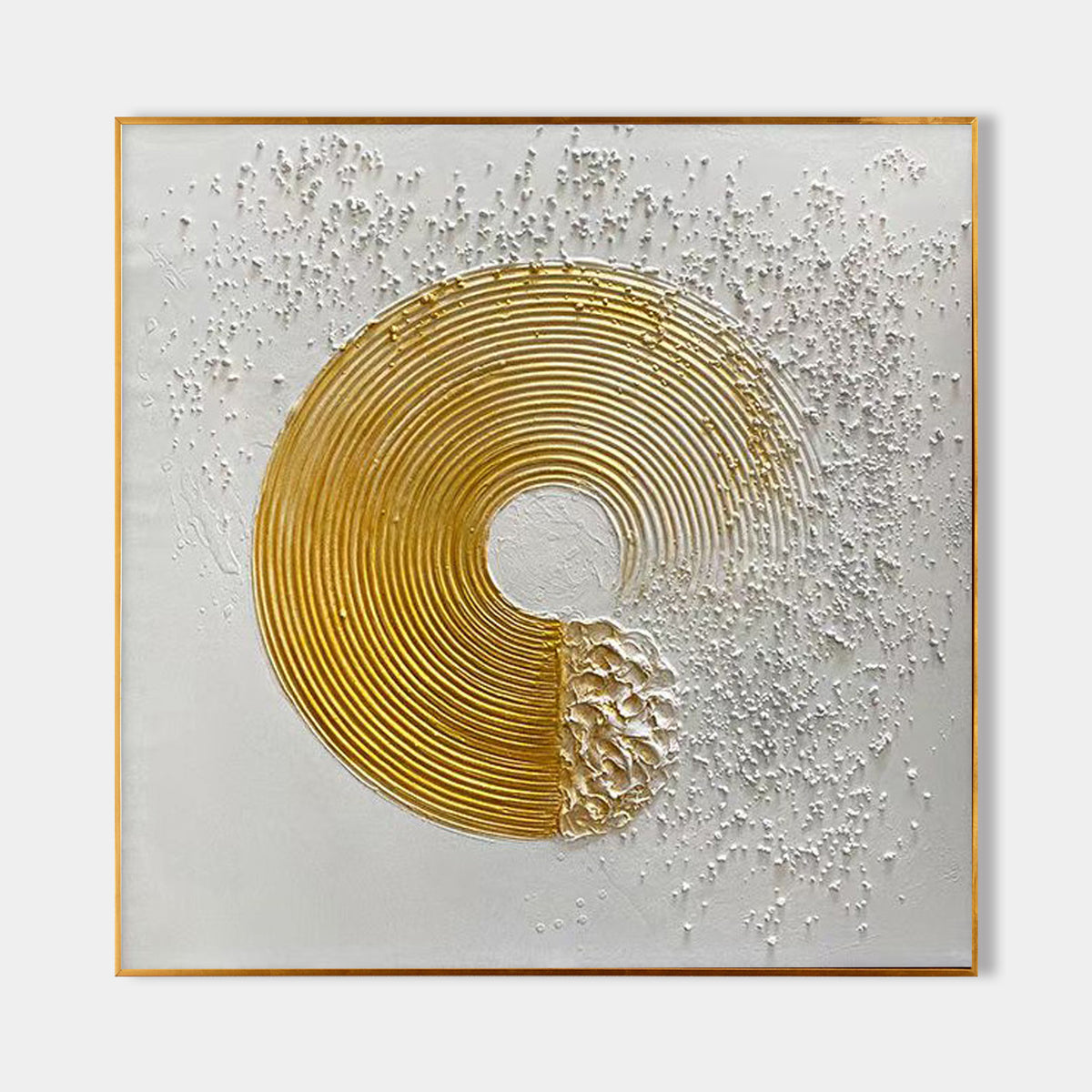 Yellow And White Abstract Art Painting Minimalist Wall Art Framed ...