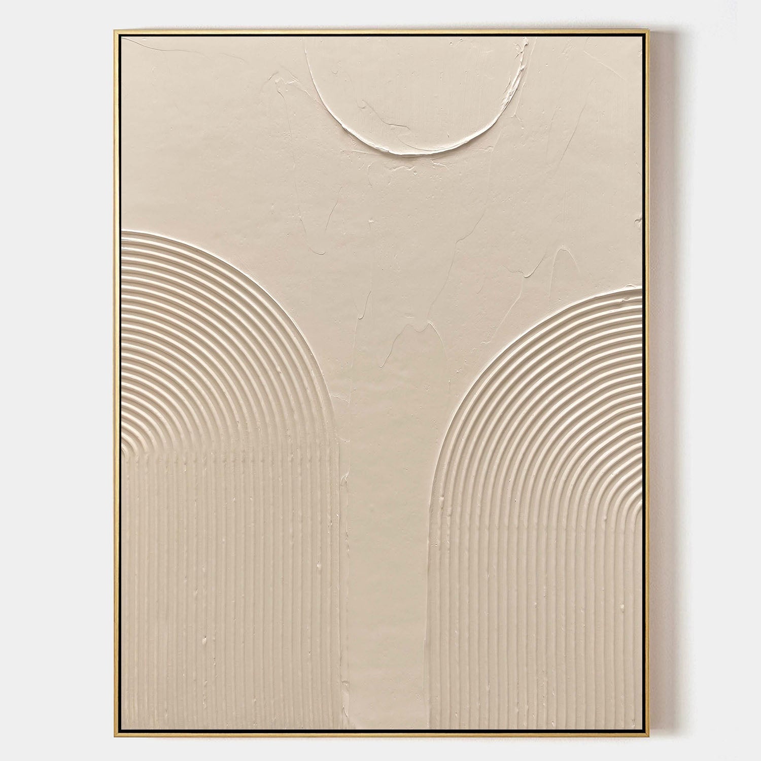 3d Abstract Beige Textured Canvas Art,Large Beige Acrylic Modern ...
