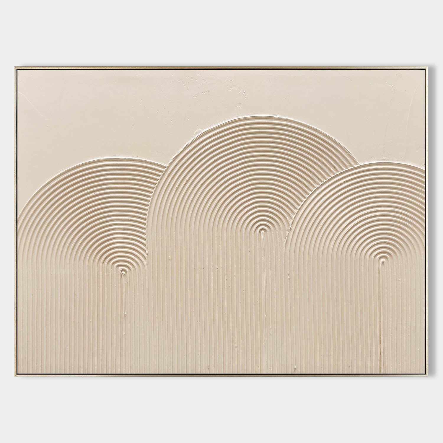 Beige Rich Textured Painting Modern Abstract Art, Minimalist Beige ...