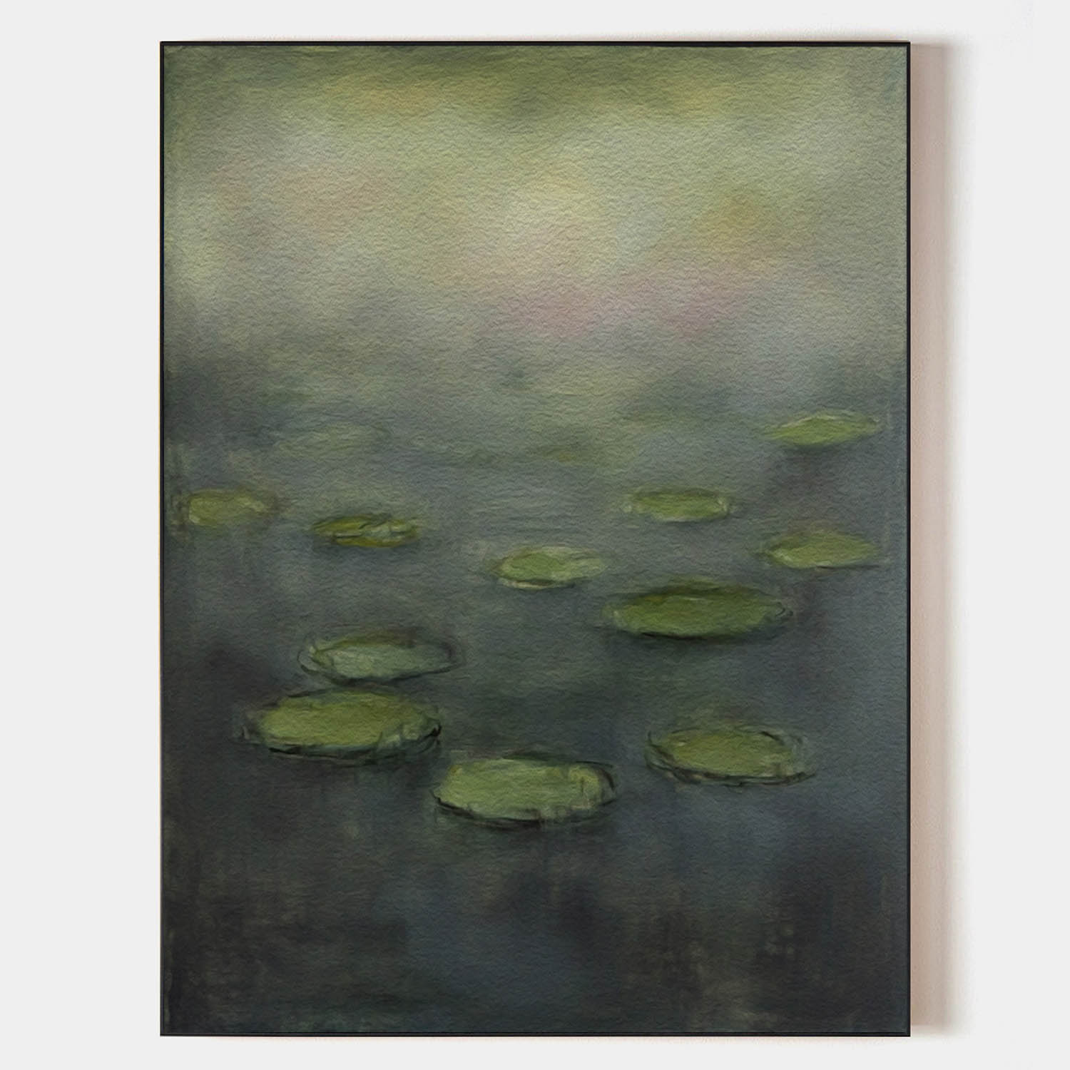Green Lotus Pond Art Painting Lage Abstract Impressionist Paintings ...