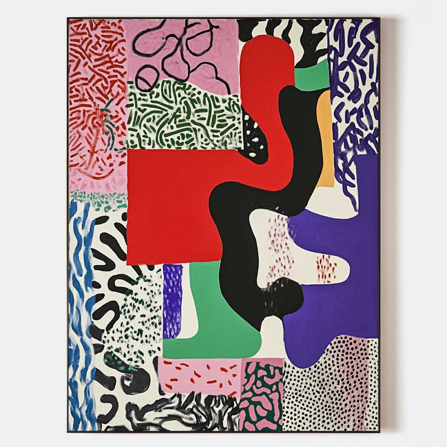 Colorful Splice Wall Art Large Textured Abstract Henri Matisse Art ...