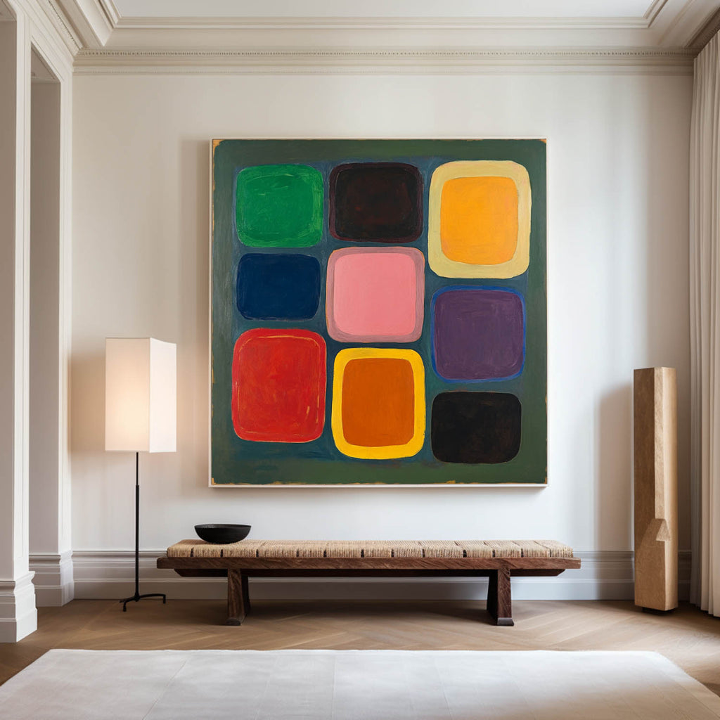 Large Colorful Wall Art Colorful Texture Painting Large Vibrant Color ...