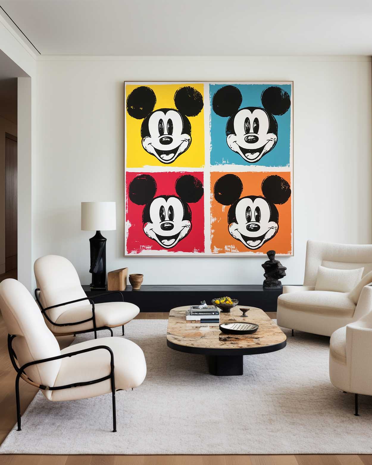 Large Graffiti Pop Wall Art Texture Painting Pop art painting Mickey ...