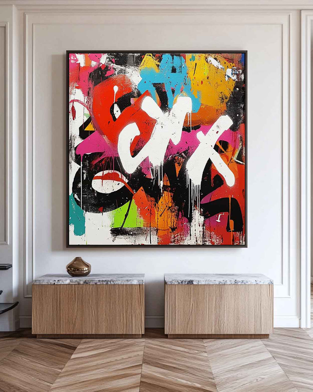 Large Graffiti Wall Art Colorful Texture Painting Graffiti Fine Art ...