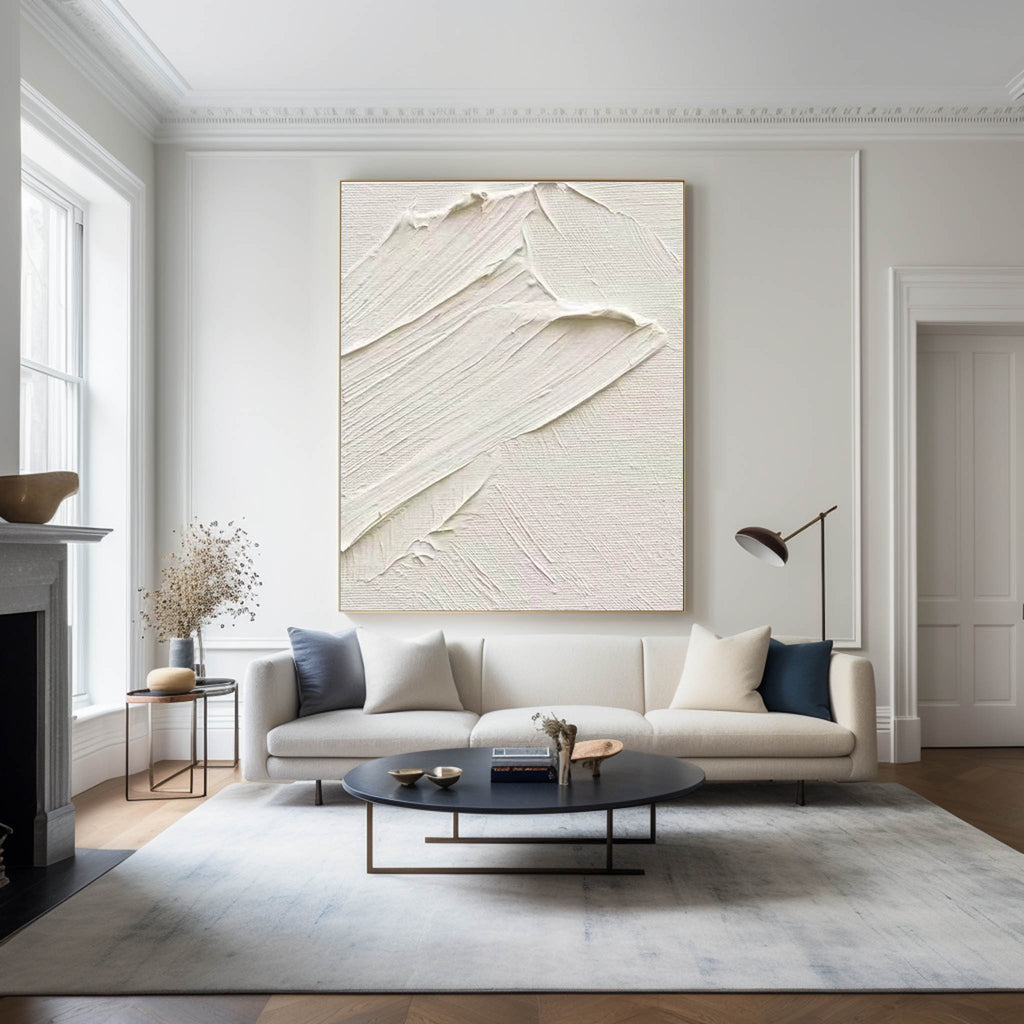 Wabi-Sabi White wall art White 3D wall art White textured wall art ...