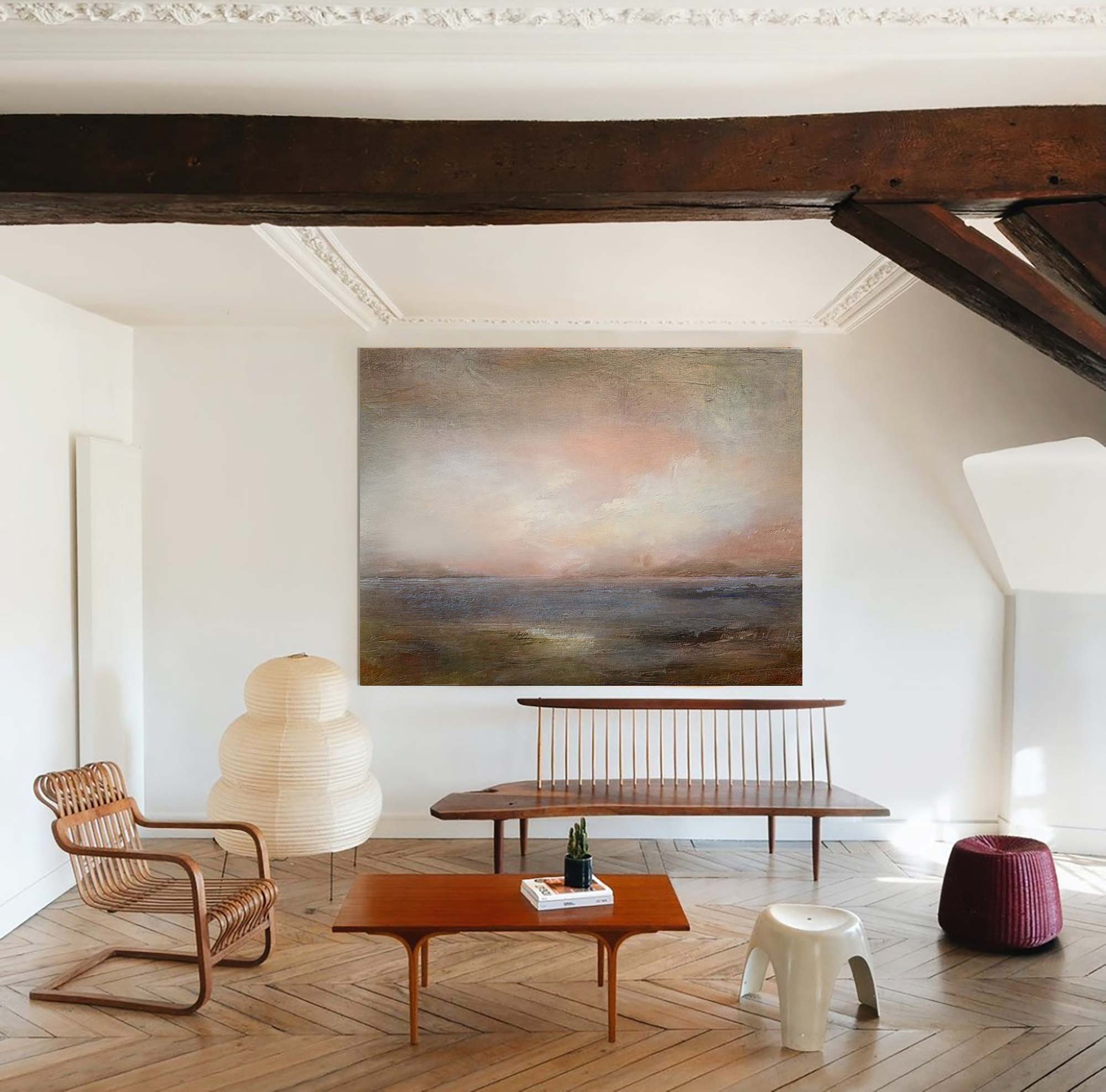 Abstract Landscape Painting, Scenery Wall Art, Large Abstract Landscape ...