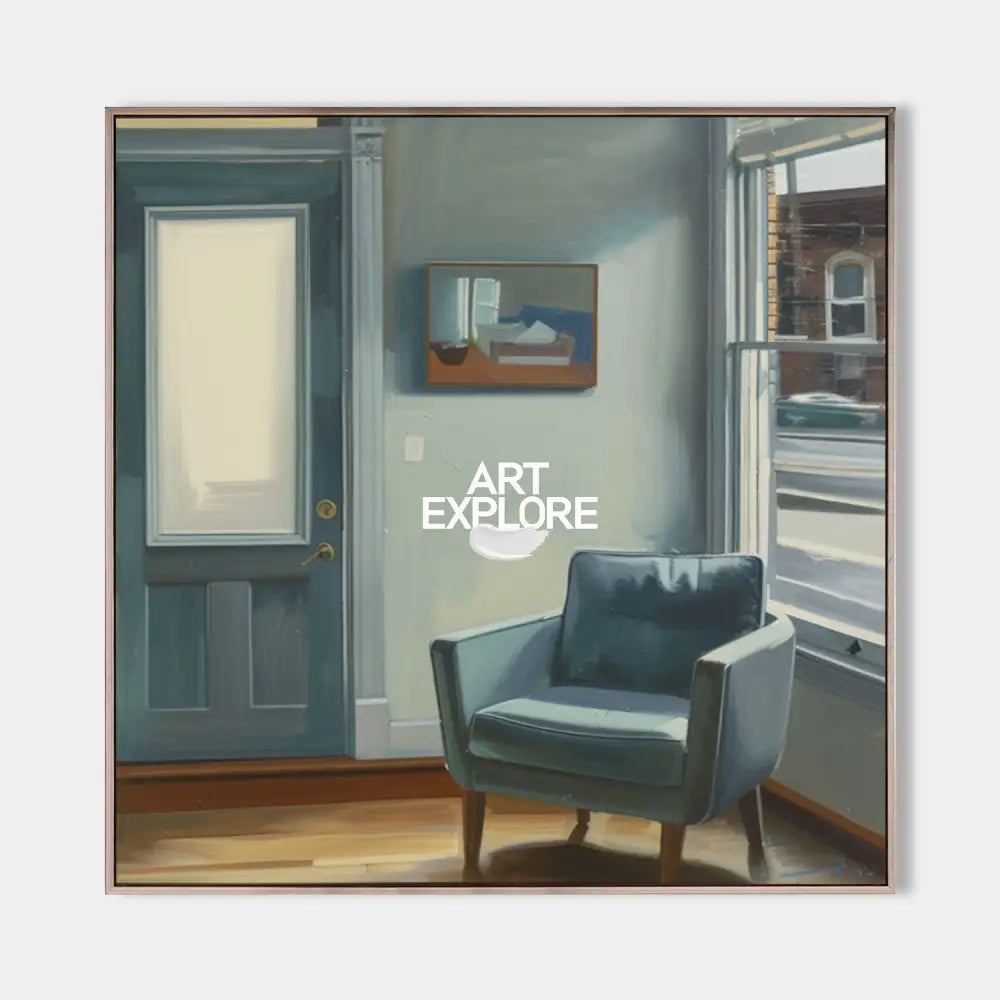 Modern American Art Paintings Room in New York Large Framed Painting ...