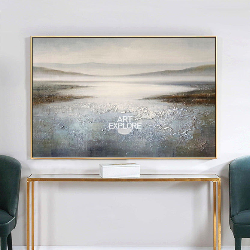 Modern Textured Landscape Oil Paintings Large Canvas Wall Art Abstract ...