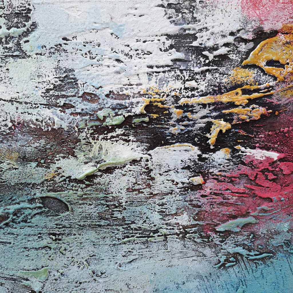 Square Acrylic Abstract Landscape Painting Impressionist Scenery Art