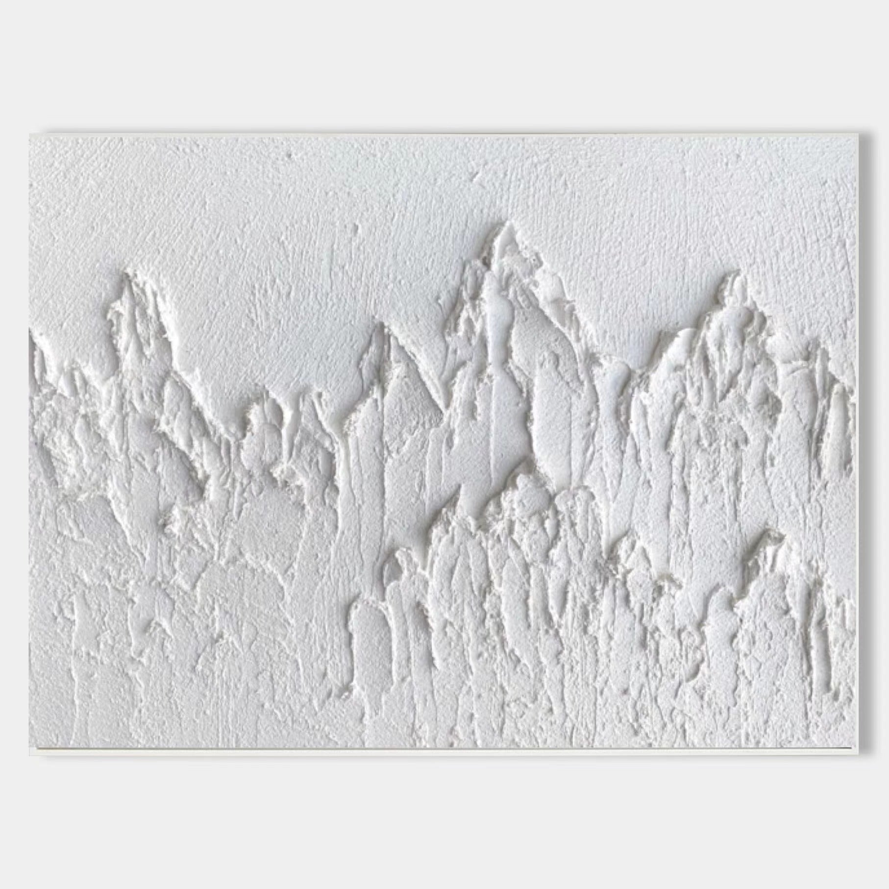 Luxury White Abstract Painting White 3D Textured Painting White 3D ...