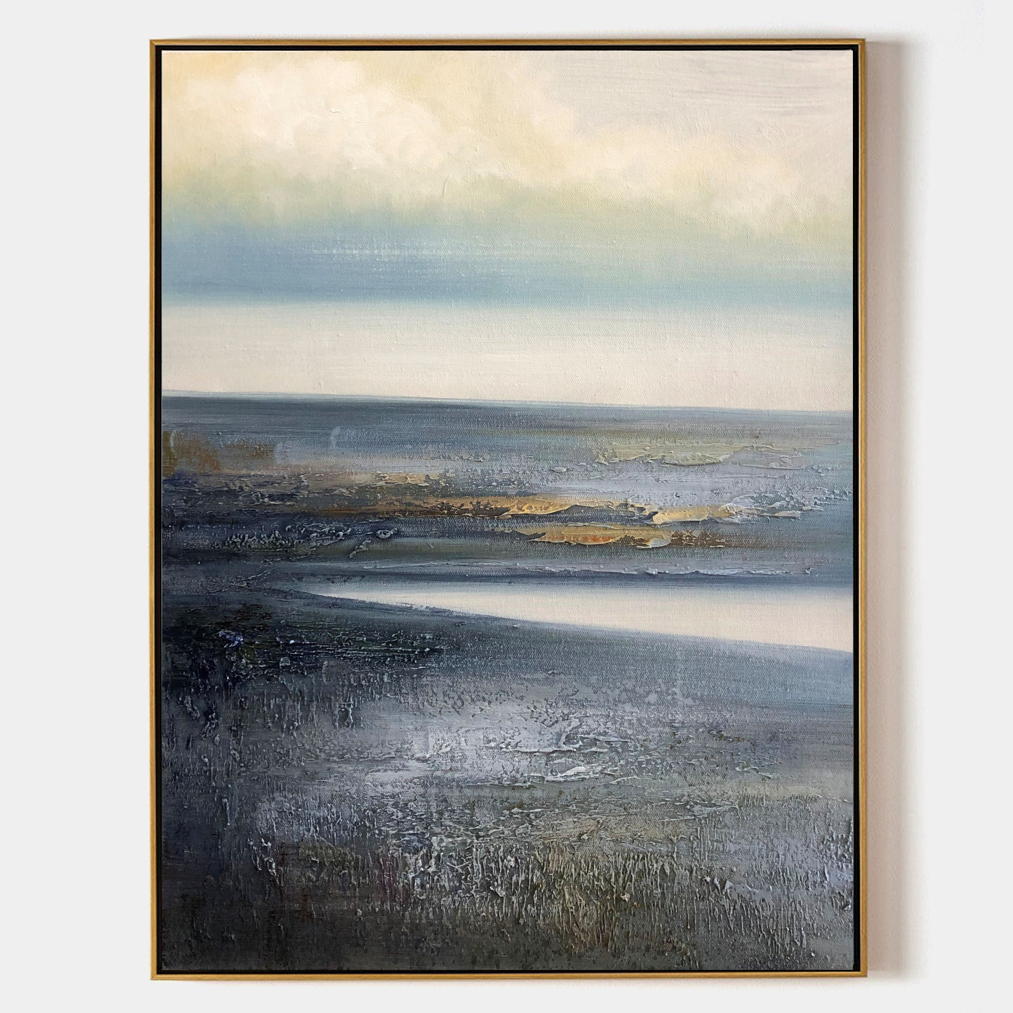 Modern Landscape Acrylic Painting Canvas Wall Art Large Abstract ...