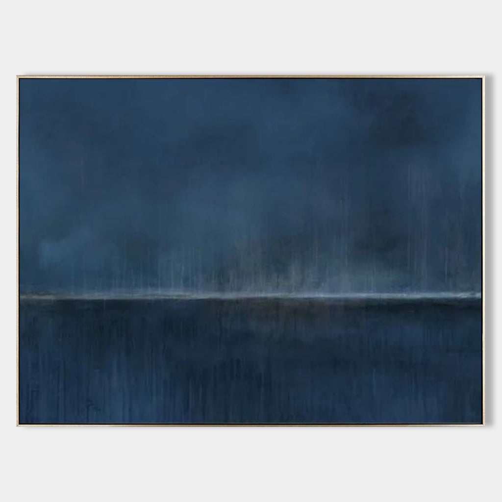 Blue Modern Abstract Art Large Abstract Wall Art Livingroom Canvas Art ...