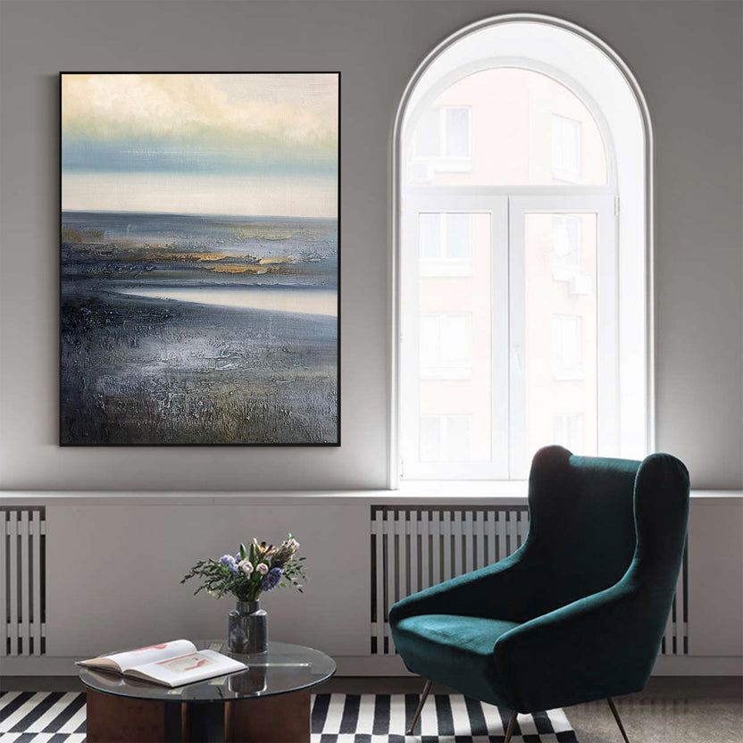 Modern Landscape Acrylic Painting Canvas Wall Art Large Abstract ...