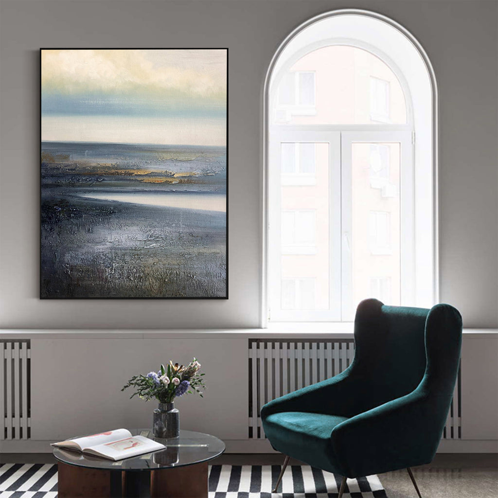 Modern Landscape Acrylic Painting Canvas Wall Art Large Abstract ...