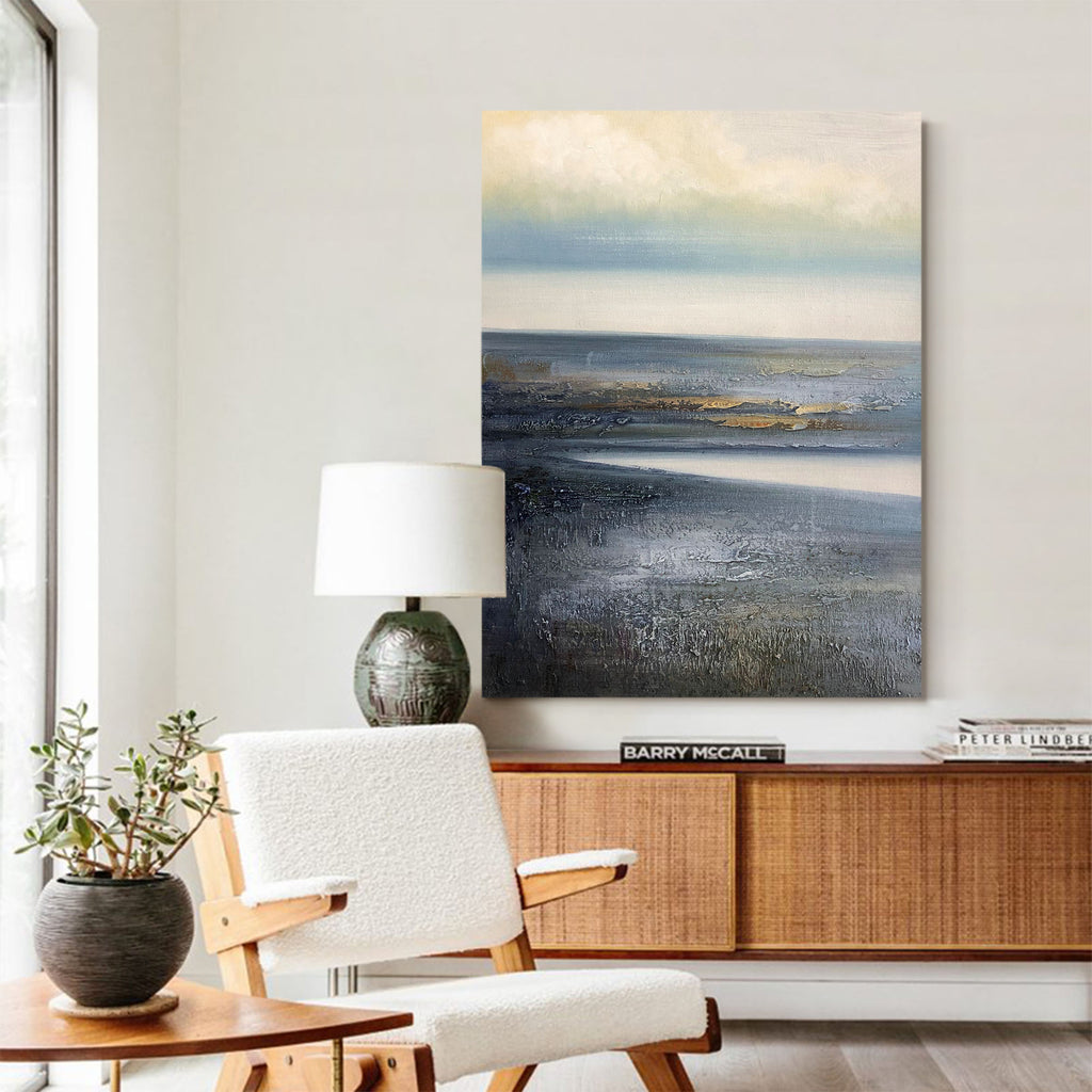 Modern Landscape Acrylic Painting Canvas Wall Art Large Abstract ...